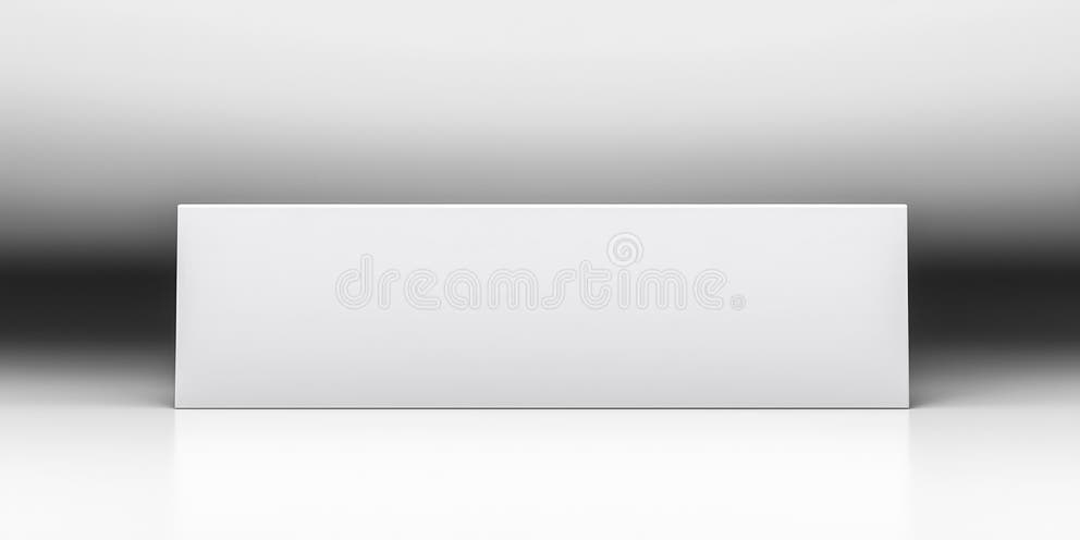 Minimalist Blank White Signboard with Gradient Background for ...