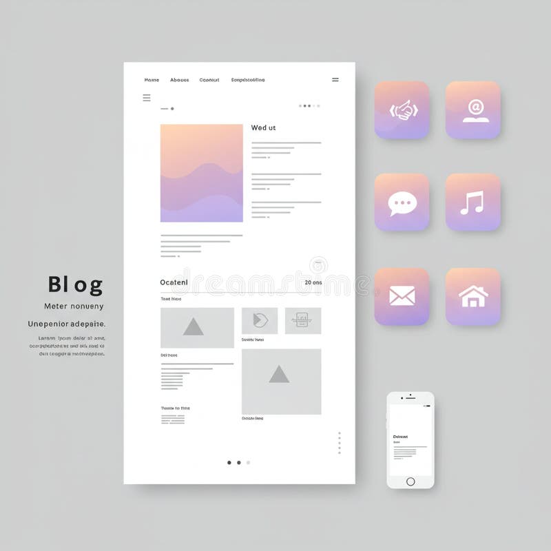 Minimalist Blog Layout Featuring a Screenshot of a Website Design on a ...