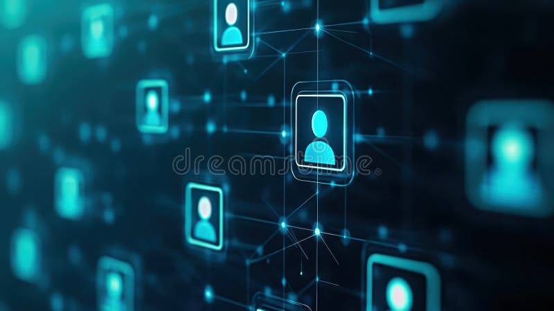 Minimalist Blue Background with Person Icon, a Simple User Profile ...