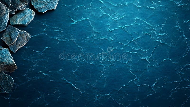 Minimalist Blue Computer Screen Background with Blank Text Page Stock ...