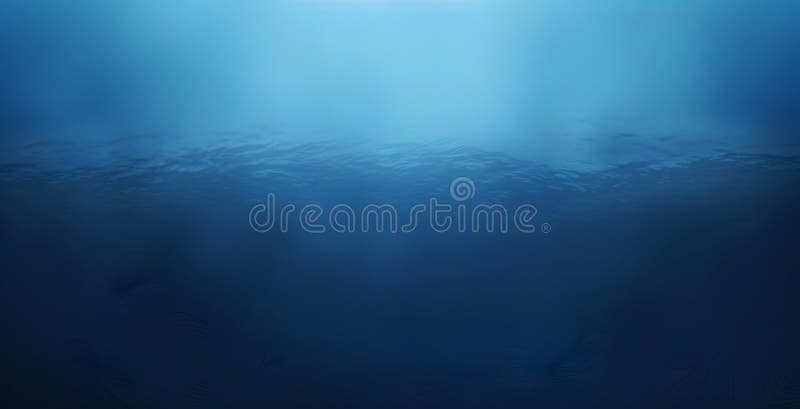 Minimalist Blue Gradient Background, Ocean Depth Stock Illustration ...
