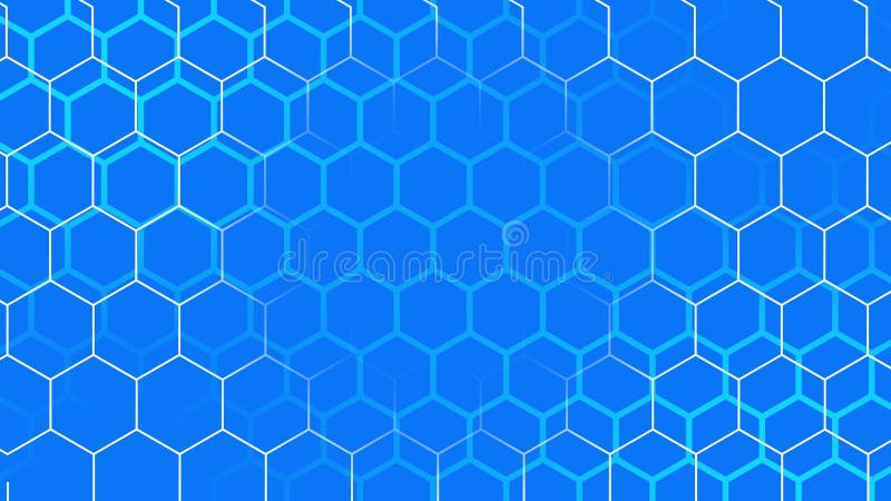 Blue Gradient Hexagonal Pattern Looping Animation. Stock Footage ...