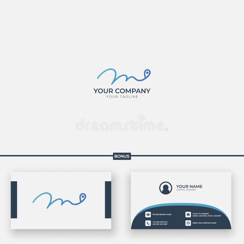 Minimalist Blue Location and Pin Maps Logo Stock Vector - Illustration ...