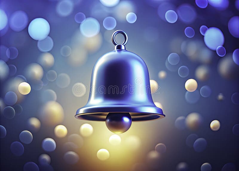 Minimalist Blue Notification Bell Design with Empty Reminder Popup a ...