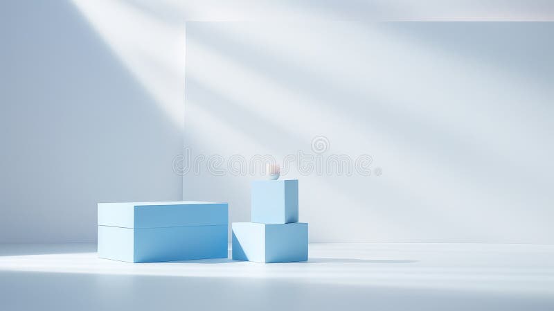 Minimalist blue package stock illustration. Illustration of product ...