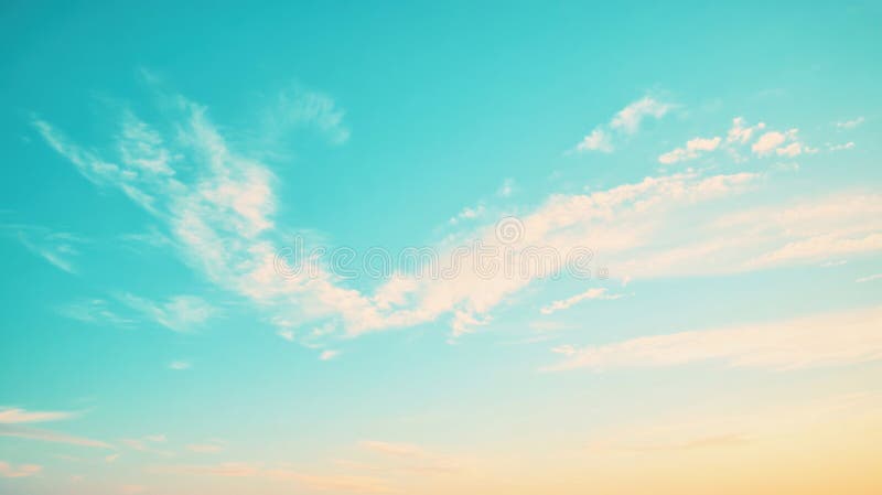 Minimalist Blue Sky with Soft Gradient and Gentle Clouds for Tranquil ...