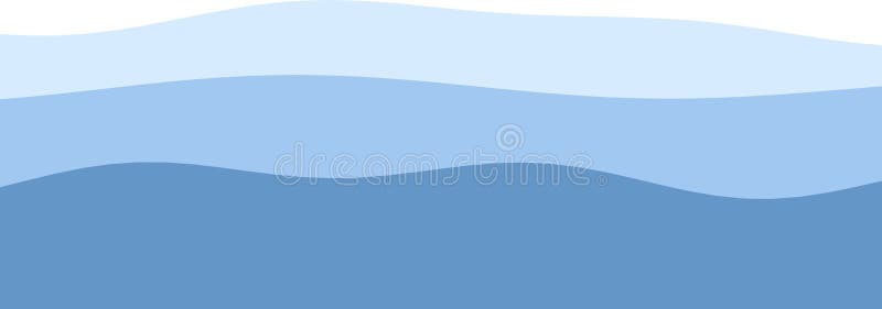 Minimalist Blue Waves Abstract Design with Layered Curved Lines Stock ...