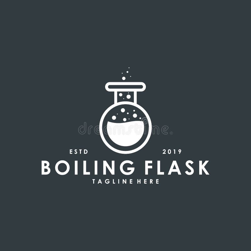 Minimalist Boiling Flask Logo Design Stock Vector - Illustration of ...