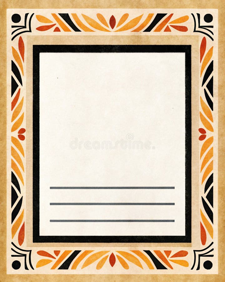 Minimalist Border Design with Paper Texture and Blush Harmony Palette ...