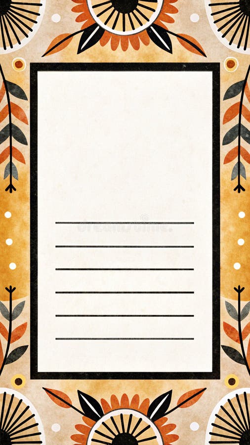 Minimalist Border Design with Paper Texture and Blush Harmony Palette ...