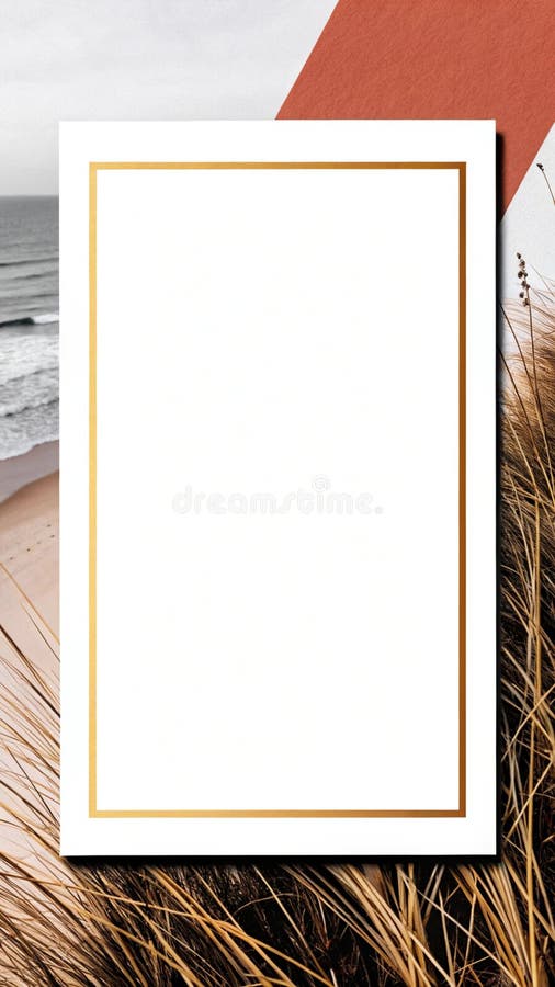 Minimalist Border Design with Paper Texture and Blush Harmony Palette ...