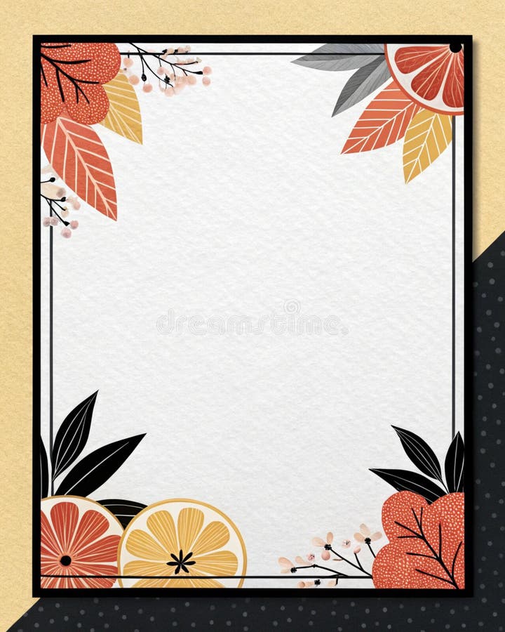 Minimalist Border Design with Paper Texture and Blush Harmony Palette ...