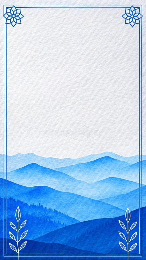 Minimalist Border Design Paper Texture Azure Sky Palette Stock Photos ...