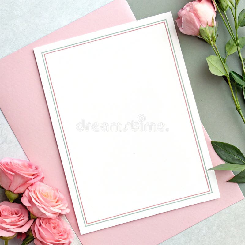 Minimalist Border Design with Paper Texture and Blush Harmony Palette ...
