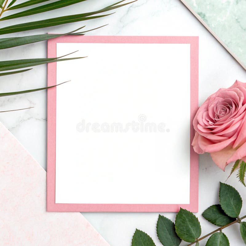 Minimalist Border Design with Paper Texture and Blush Harmony Palette ...