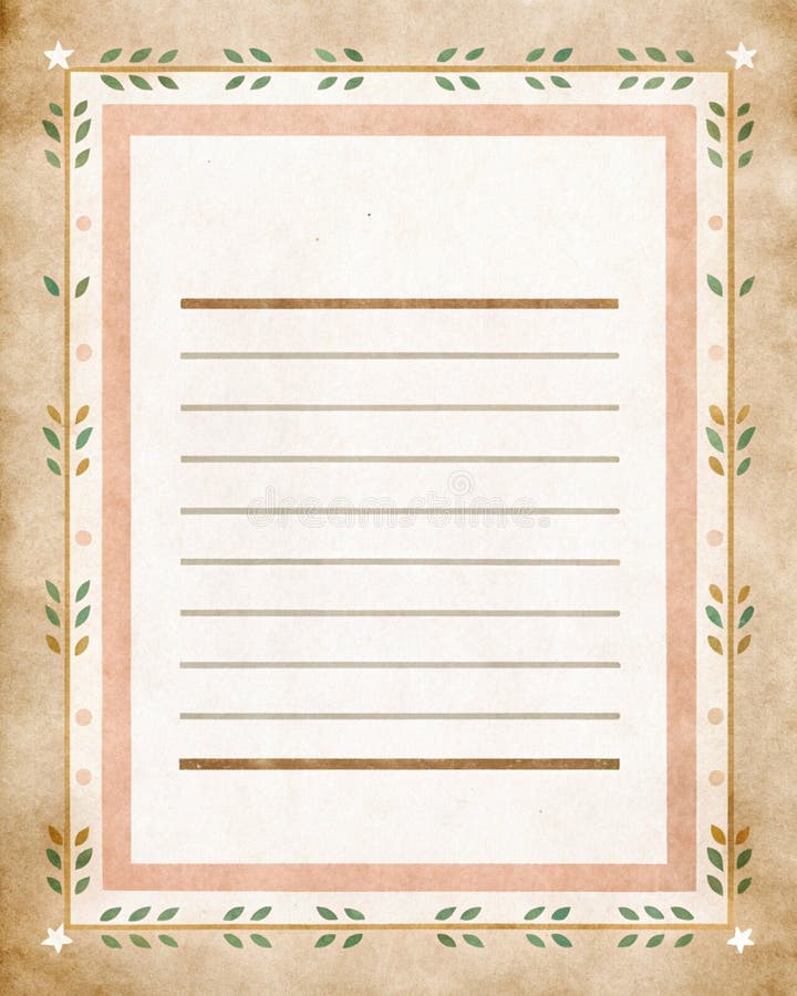 Minimalist Border Design with Paper Texture and Coastal Sand Palette ...