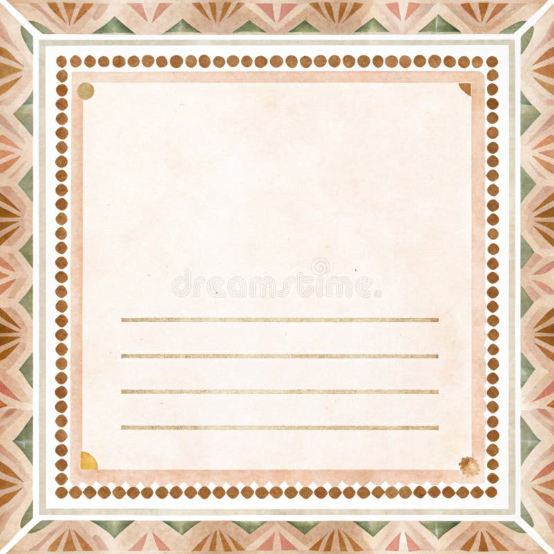 Minimalist Border Design with Paper Texture and Coastal Sand Palette ...