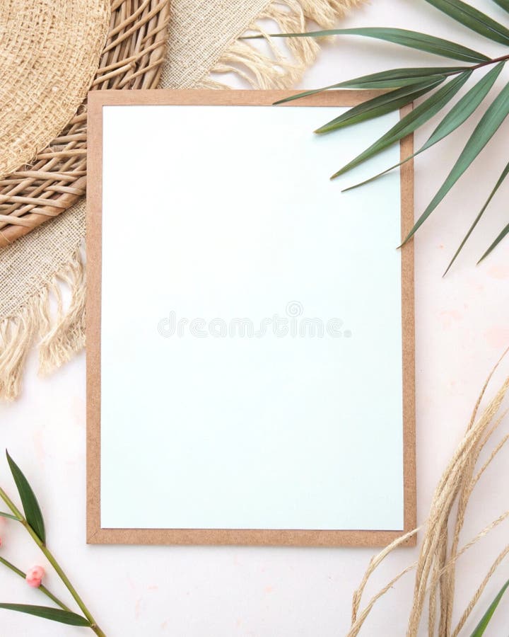 Minimalist Border Design with Paper Texture and Coastal Sand Palette ...