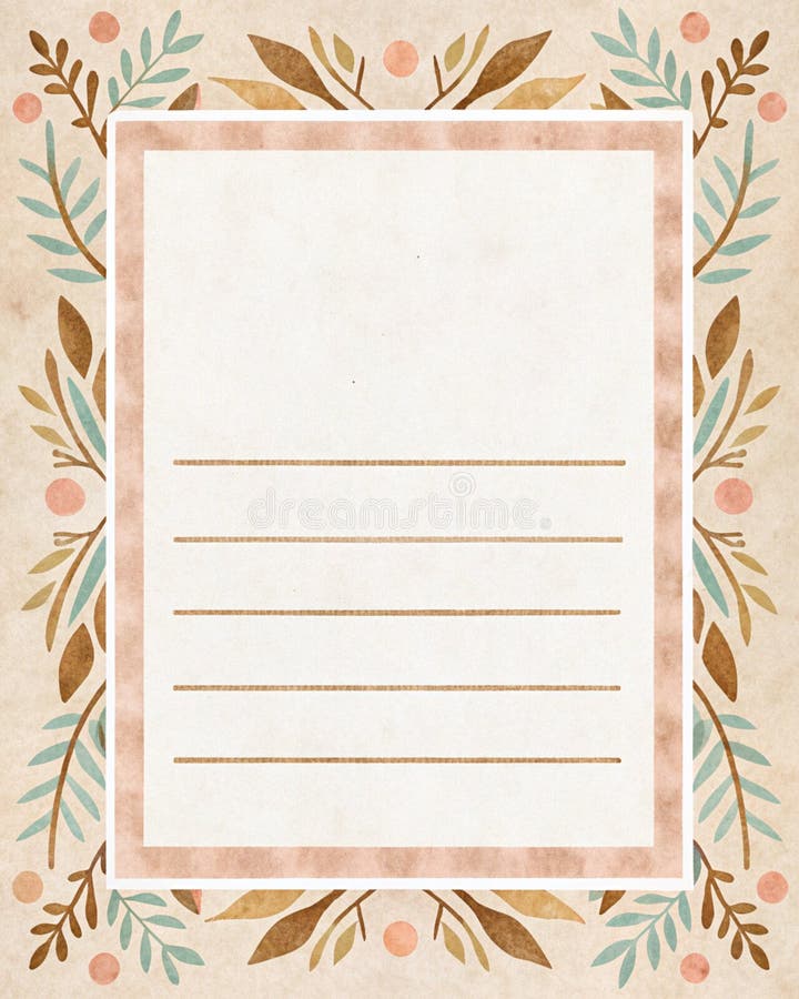 Minimalist Border Design with Paper Texture and Coastal Sand Palette ...