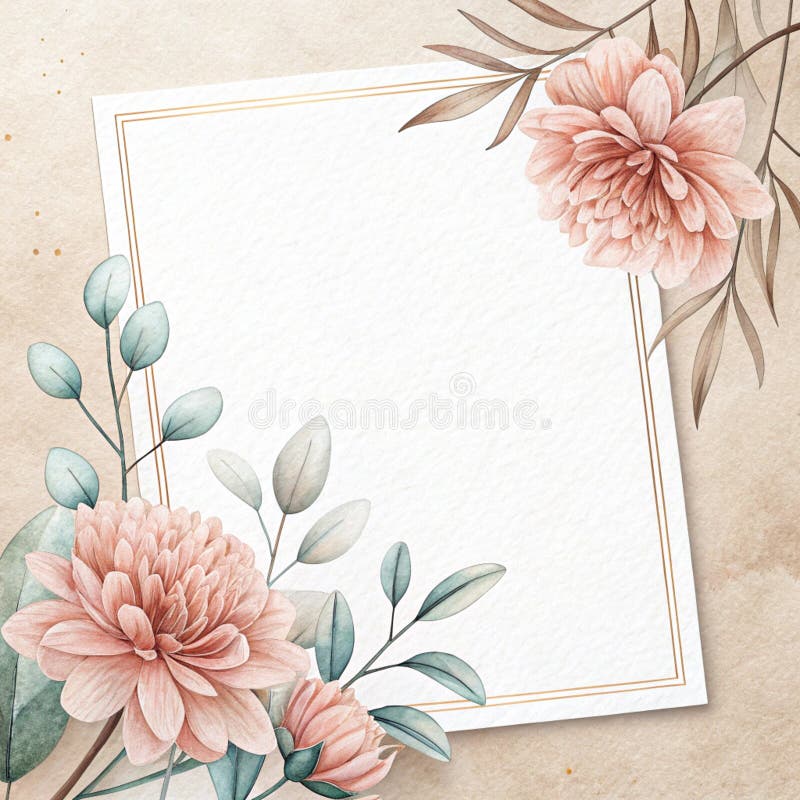 Minimalist Border Design with Paper Texture and Coastal Sand Palette ...