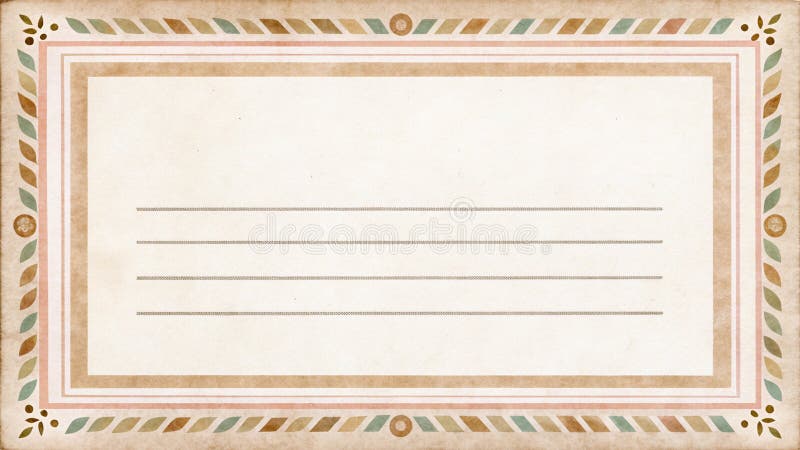 Minimalist Border Design with Paper Texture and Coastal Sand Palette ...