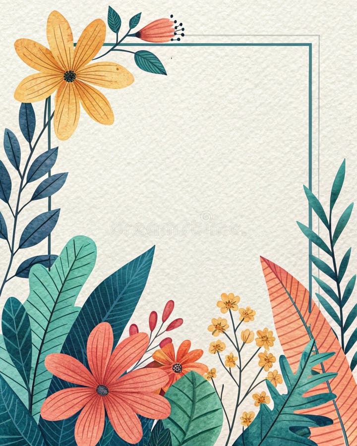 Minimalist Border Design with Paper Texture and Coastal Sunrise Palette ...