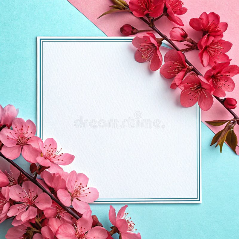 Minimalist Border Design with Paper Texture and Crimson Rose Palette ...