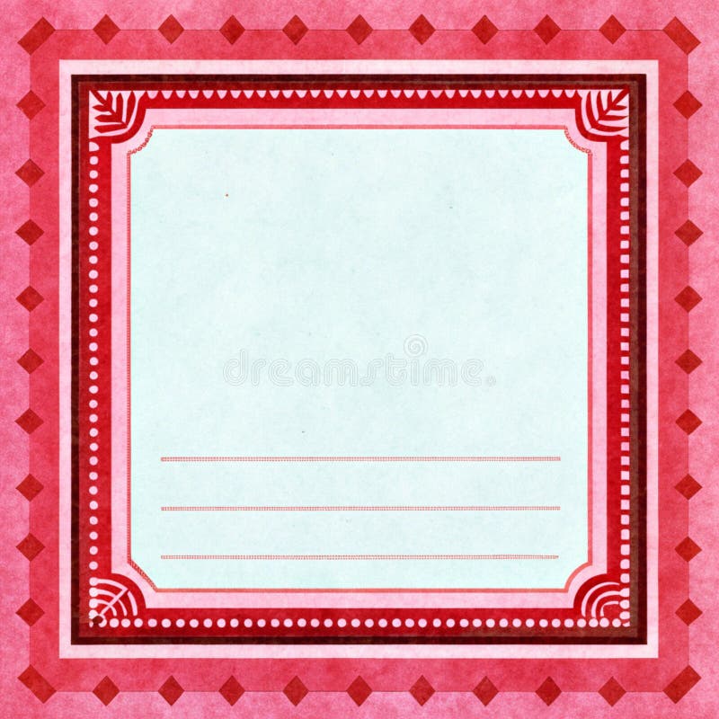 Minimalist Border Design with Paper Texture and Crimson Rose Palette ...