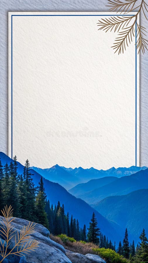 Minimalist Border Design with Paper Texture and Deep Ocean Blues ...