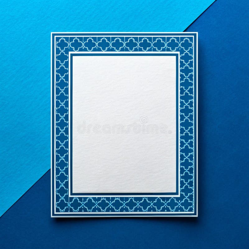 Minimalist Border Design with Paper Texture and Deep Ocean Palette ...