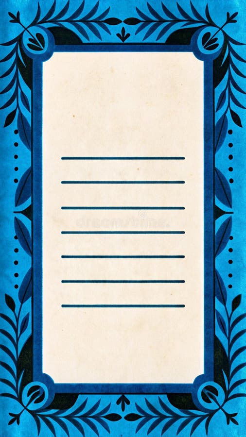 Minimalist Border Design with Paper Texture and Deep Ocean Palette ...