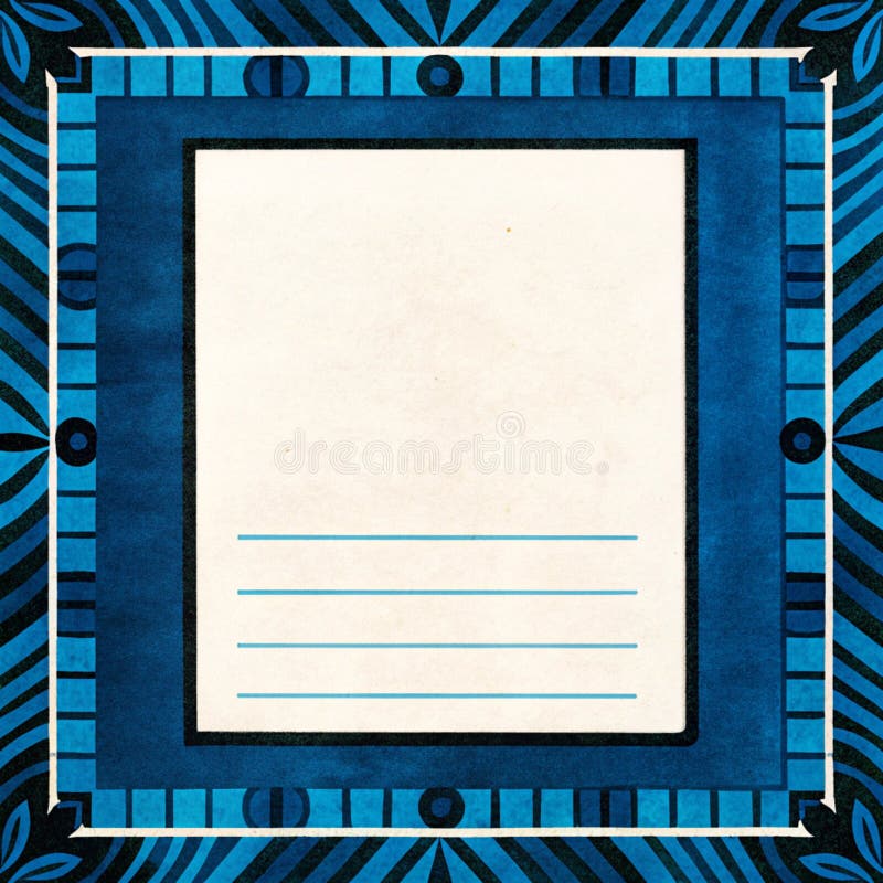 Minimalist Border Design with Paper Texture and Deep Ocean Palette ...