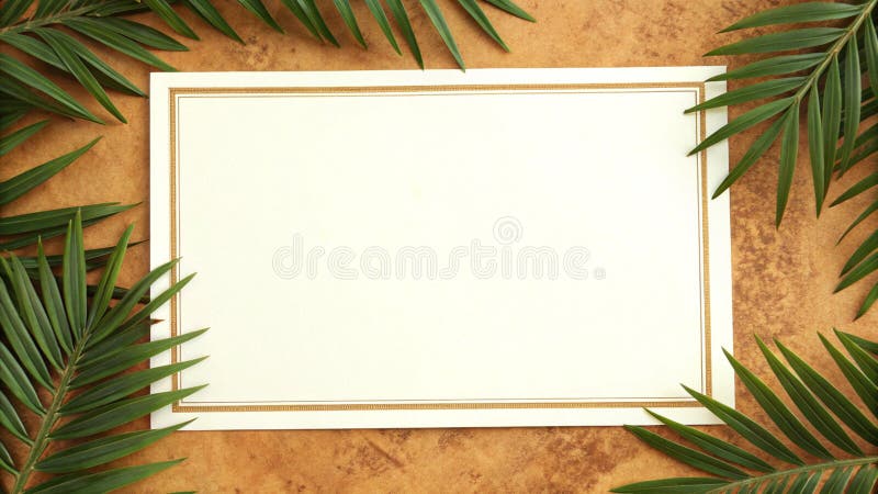 Minimalist Border Design with Paper Texture Stock Illustration ...