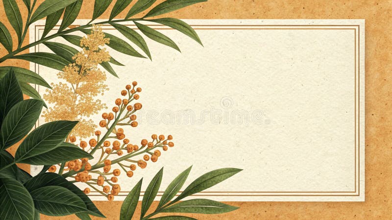 Minimalist Border Design with Paper Texture and Coastal Sunrise Palette ...