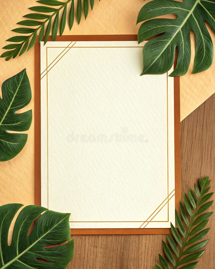 Minimalist Border Design with Paper Texture Stock Illustration ...