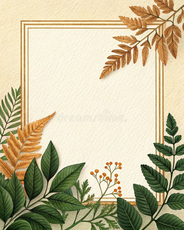 Minimalist Border Design with Paper Texture and Earth Tones Palette ...