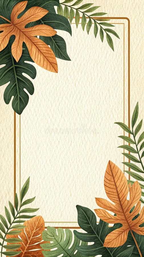 Minimalist Border Design with Paper Texture and Earth Tones Palette ...