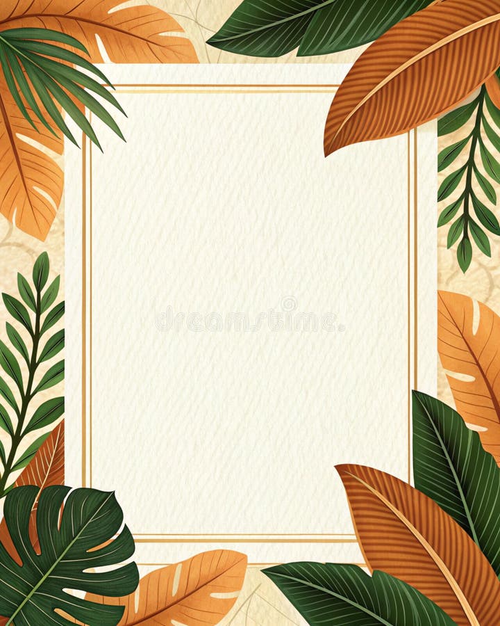 Minimalist Border Design with Paper Texture and Earth Tones Palette ...