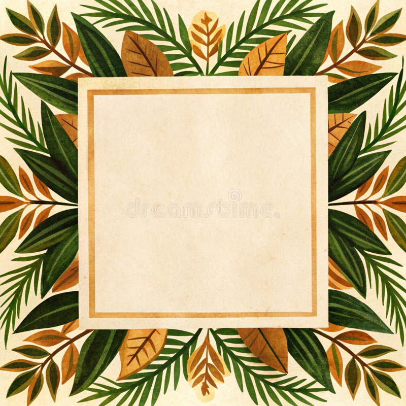 Minimalist Border Design with Paper Texture and Earth Tones Palette ...