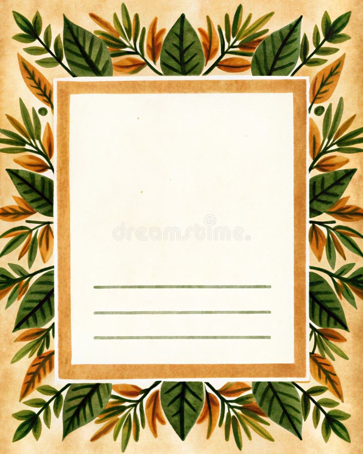 Minimalist Border Design with Paper Texture and Earth Tones Palette ...