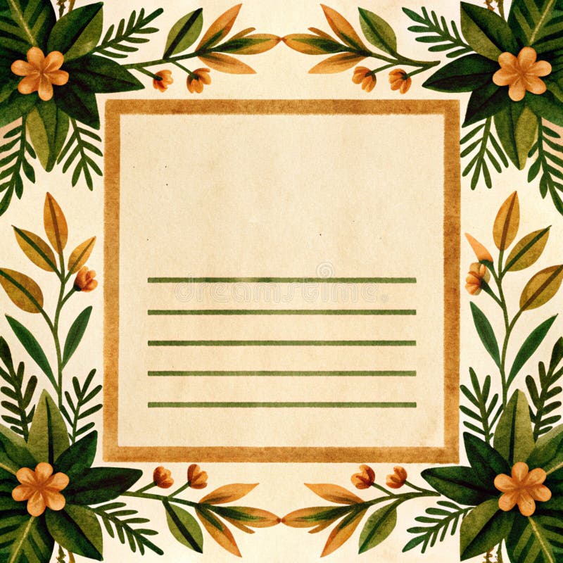 Minimalist Border Design with Paper Texture and Earth Tones Palette ...