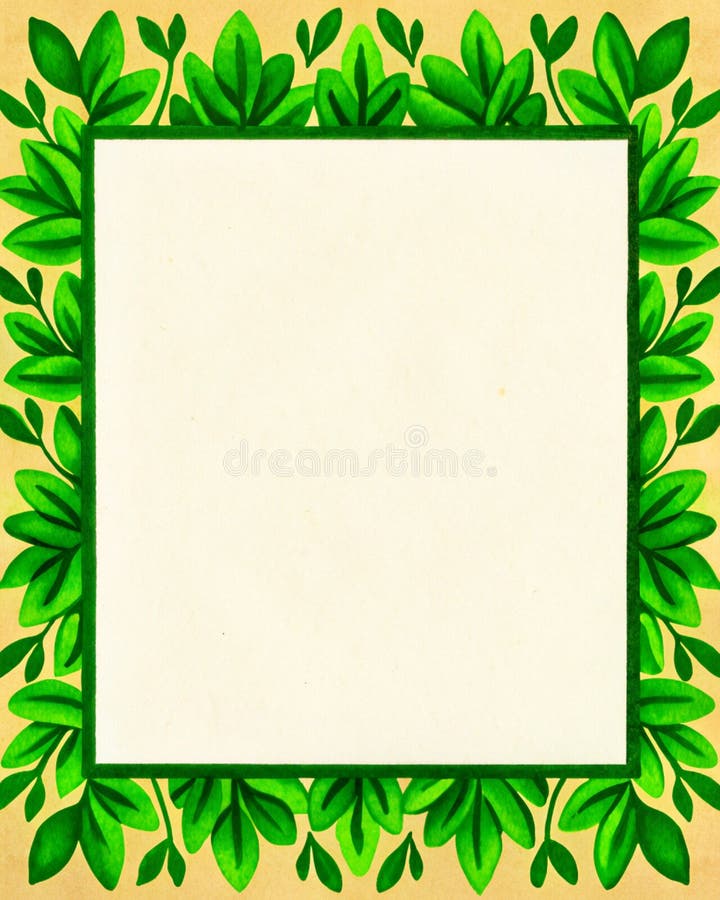 Minimalist Border Design with Paper Texture and Electric Greens Palette ...