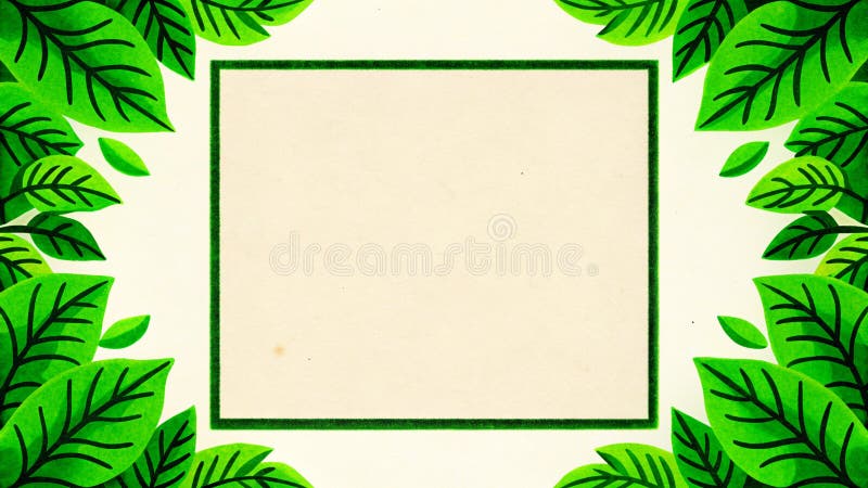 Minimalist Border Design with Paper Texture and Electric Greens Palette ...