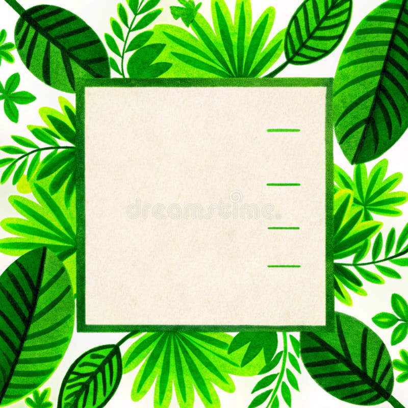 Minimalist Border Design with Paper Texture and Electric Greens Palette ...