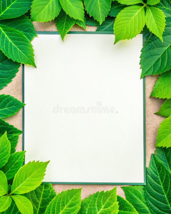 Minimalist Border Design with Paper Texture and Electric Greens Palette ...