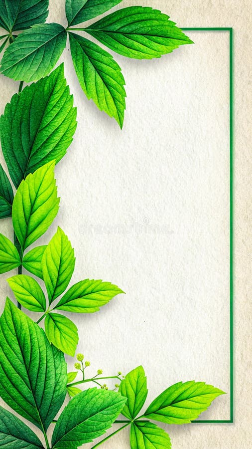 Minimalist Border Design with Paper Texture and Electric Greens Palette ...