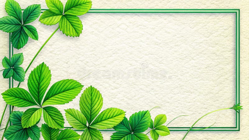 Minimalist Border Design with Paper Texture and Electric Greens Palette ...