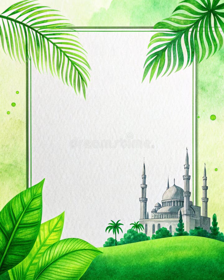 Minimalist Border Design with Paper Texture and Electric Greens Palette ...