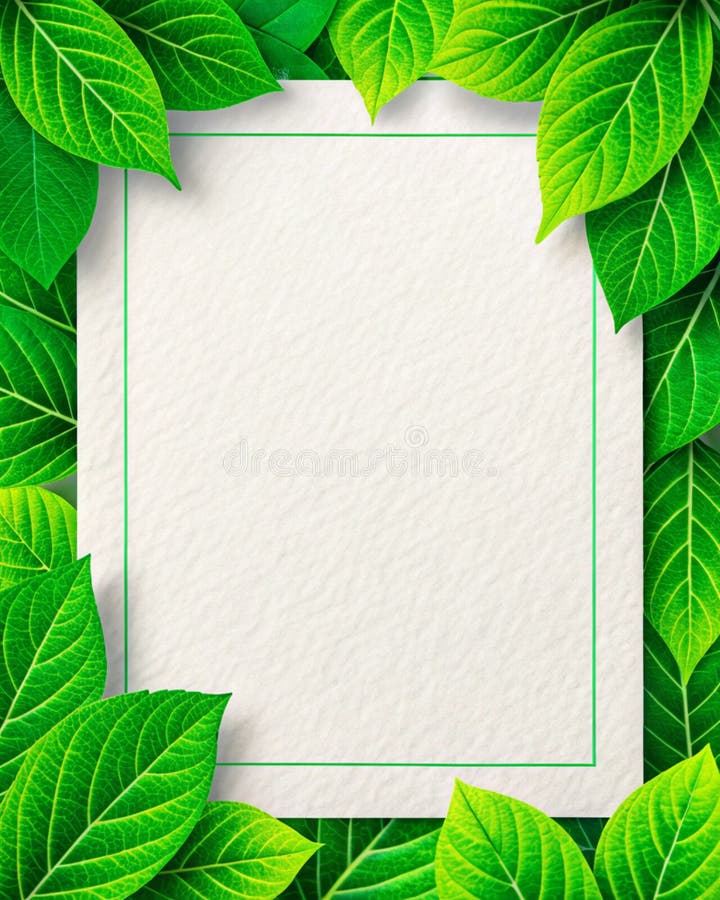 Minimalist Border Design with Paper Texture and Electric Greens Palette ...