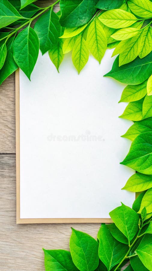 Minimalist Border Design with Paper Texture and Electric Greens Palette ...